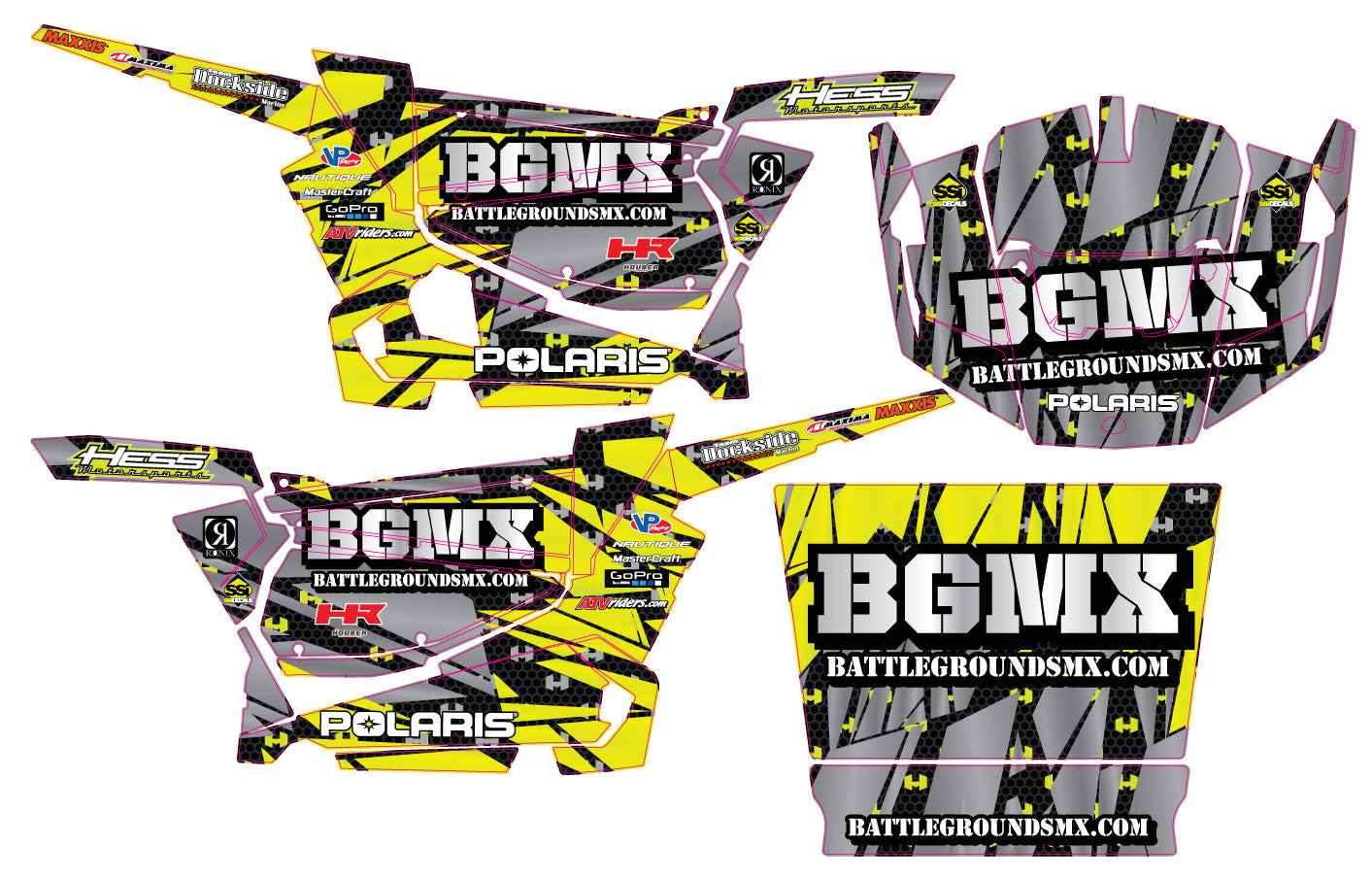 Polaris RZR XP Turbo Graphic Kit - Hess Motorsports Custom Kit